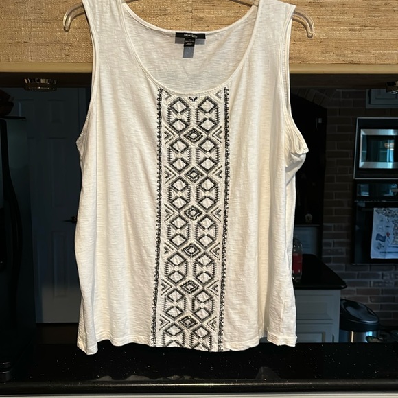 Style & Co. | Tops | Style Co Woman White Tank With Native American ...